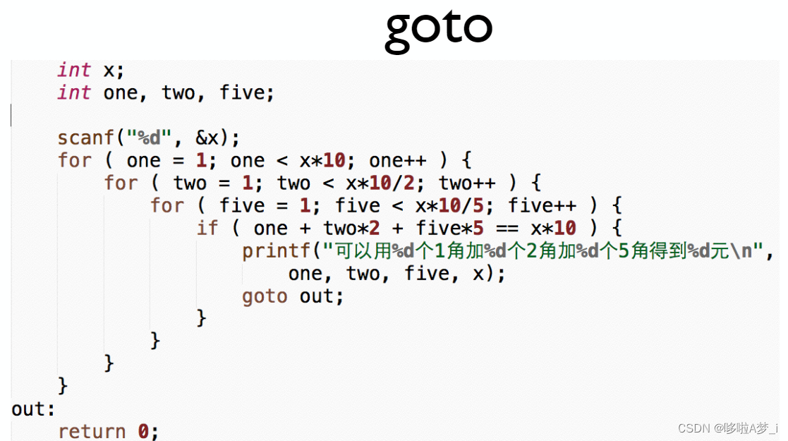 C语言之 goto语句怎么了？_c语言为什么保留goto-CSDN博客