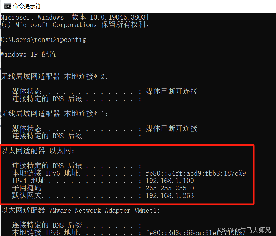 嵌入式Linux开发板Ping通VMware虚拟机及Windows主机_开发板怎么ping虚拟机-CSDN博客