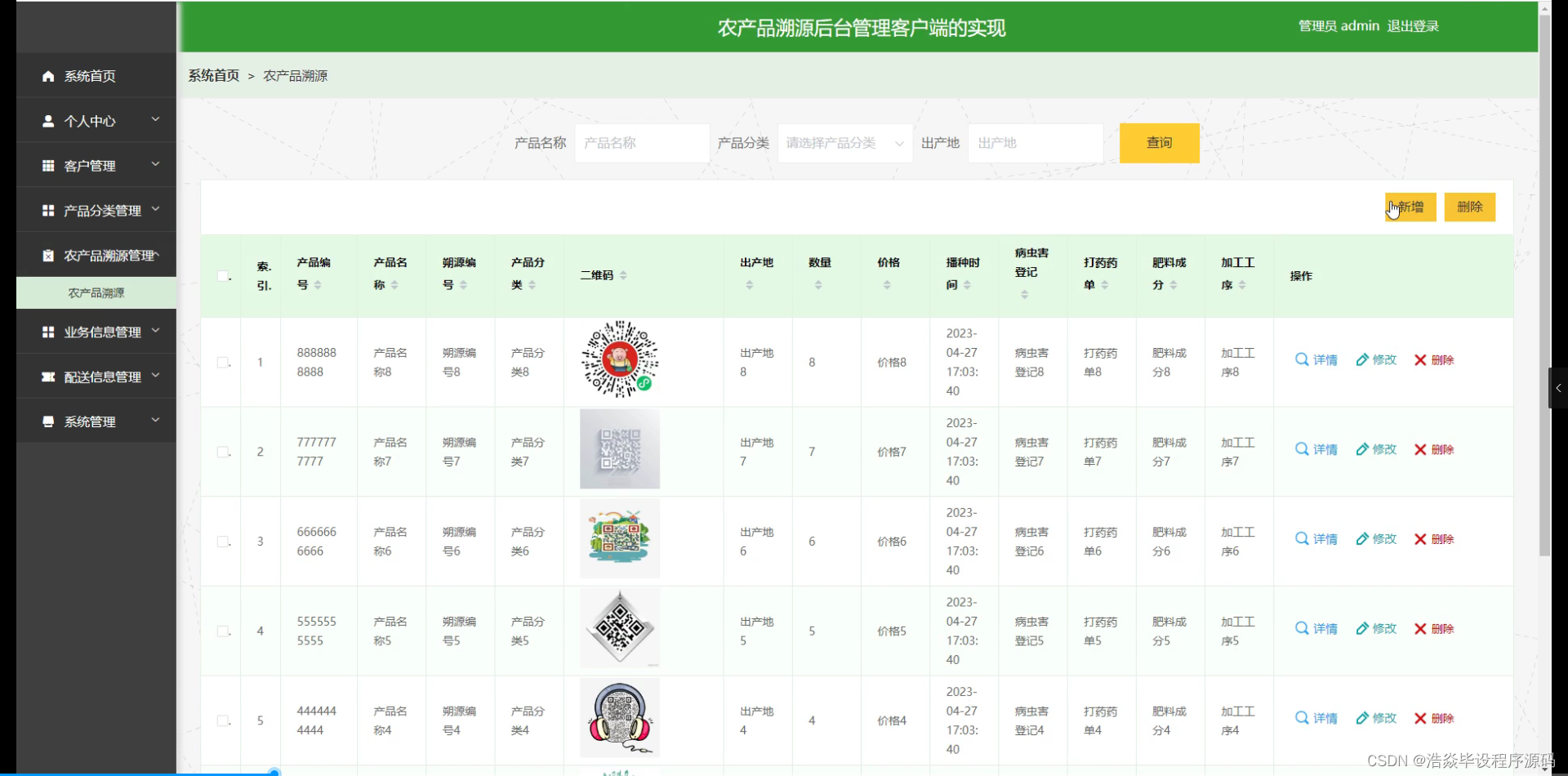 【附源码】基于flask框架农产品溯源后台管理客户端的实现 Pythonmysql论文产品溯源源代码 Csdn博客