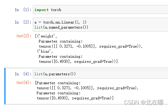Pytorch named_parameters()和parameters()-CSDN博客