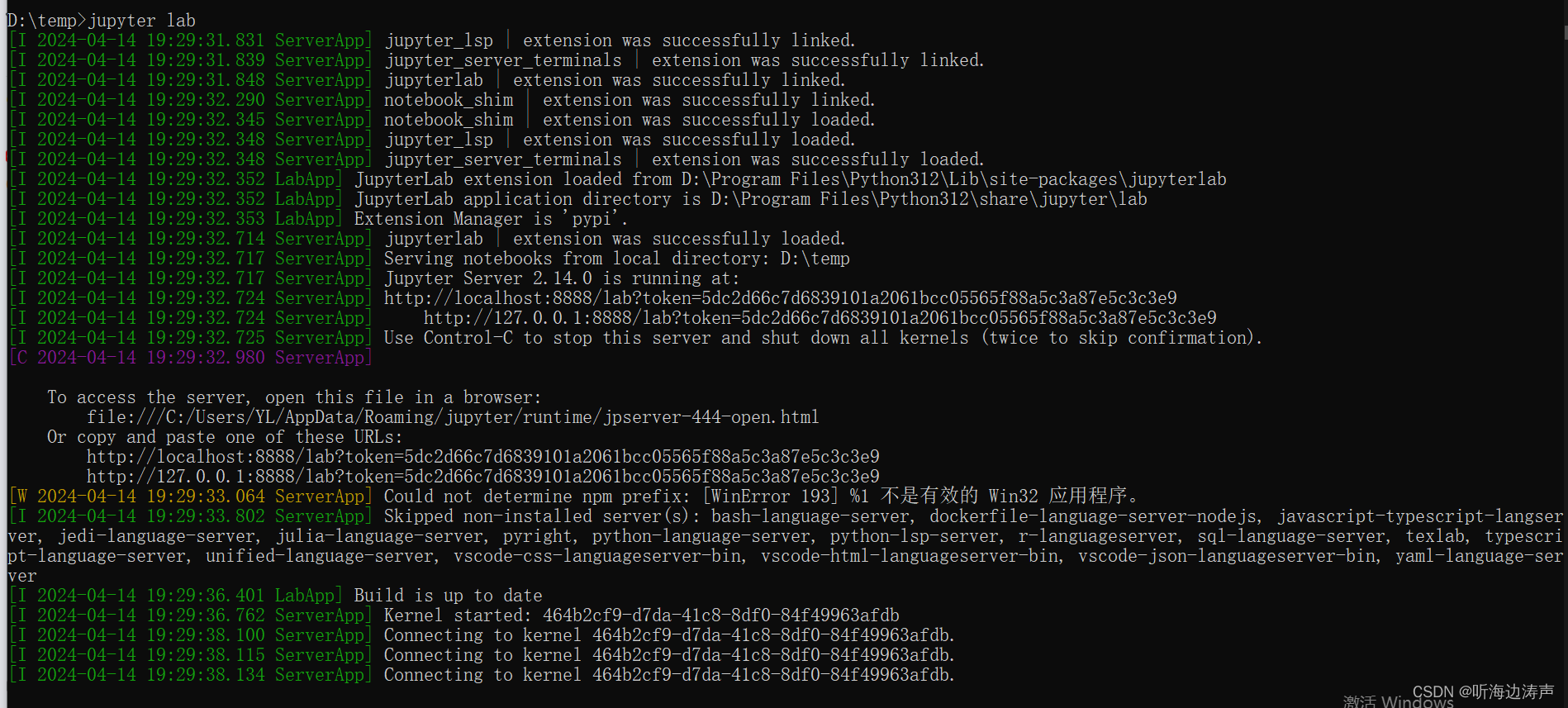 安装、运行JupyterLab_jupyter官网下载及安装-CSDN博客