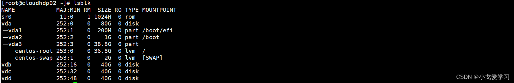 Linux系统集群磁盘挂载_linux vdb vdd-CSDN博客