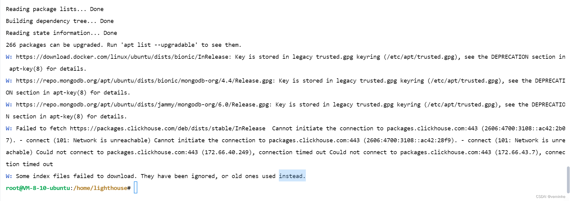 ClickHouse安装（失败）_安装clickhouse-common-static 报错cpio: read failed - n-CSDN博客