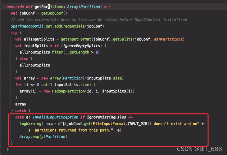 Spark - hadoop.mapred.InvalidInputException matches 0 files && sc.textFile 忽略空文件_使用scala中 ...