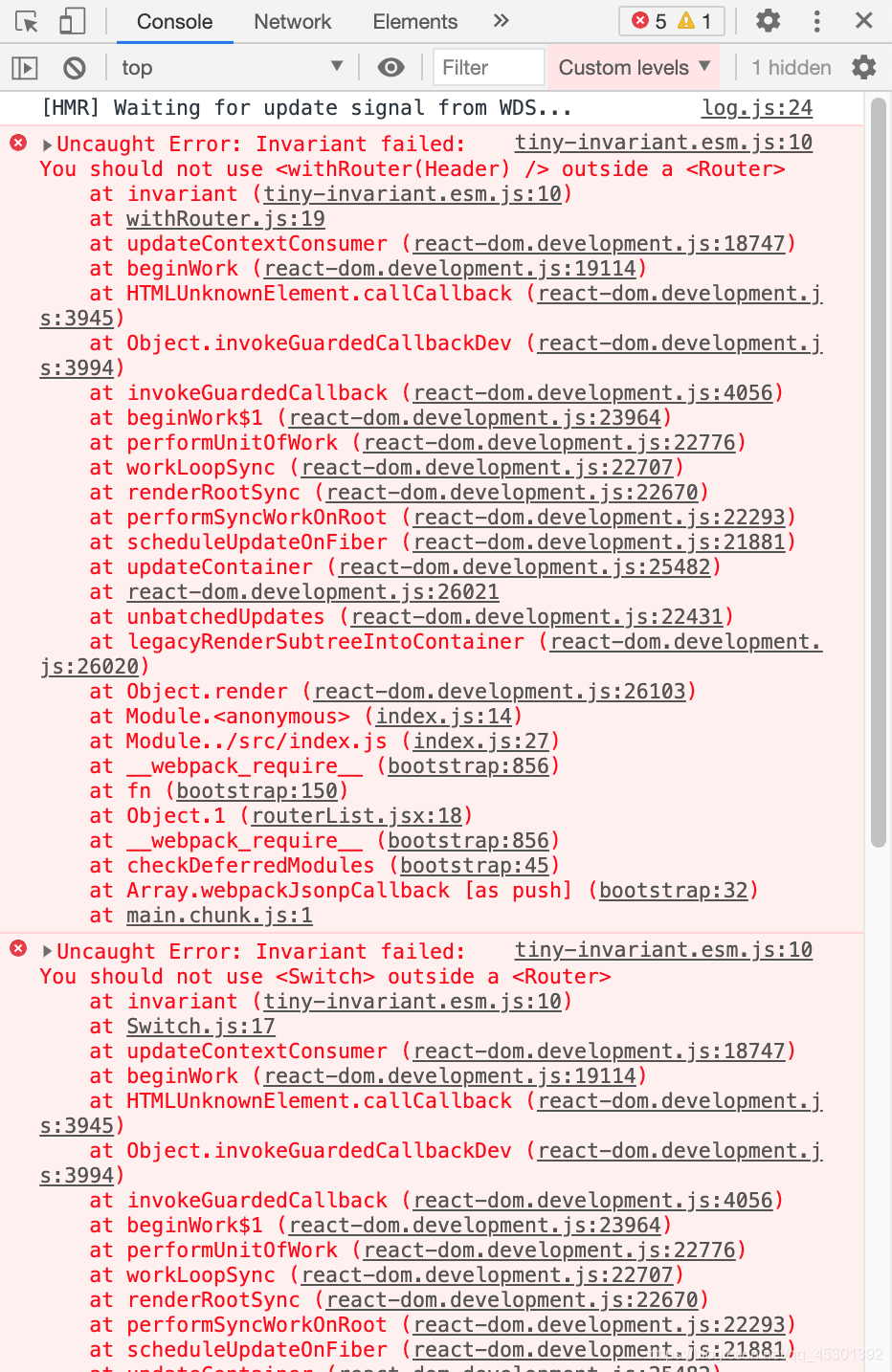 手动配置 react-router-dom时报错，You should not use withRouter(Home)_react react-router-dom报错-CSDN博客