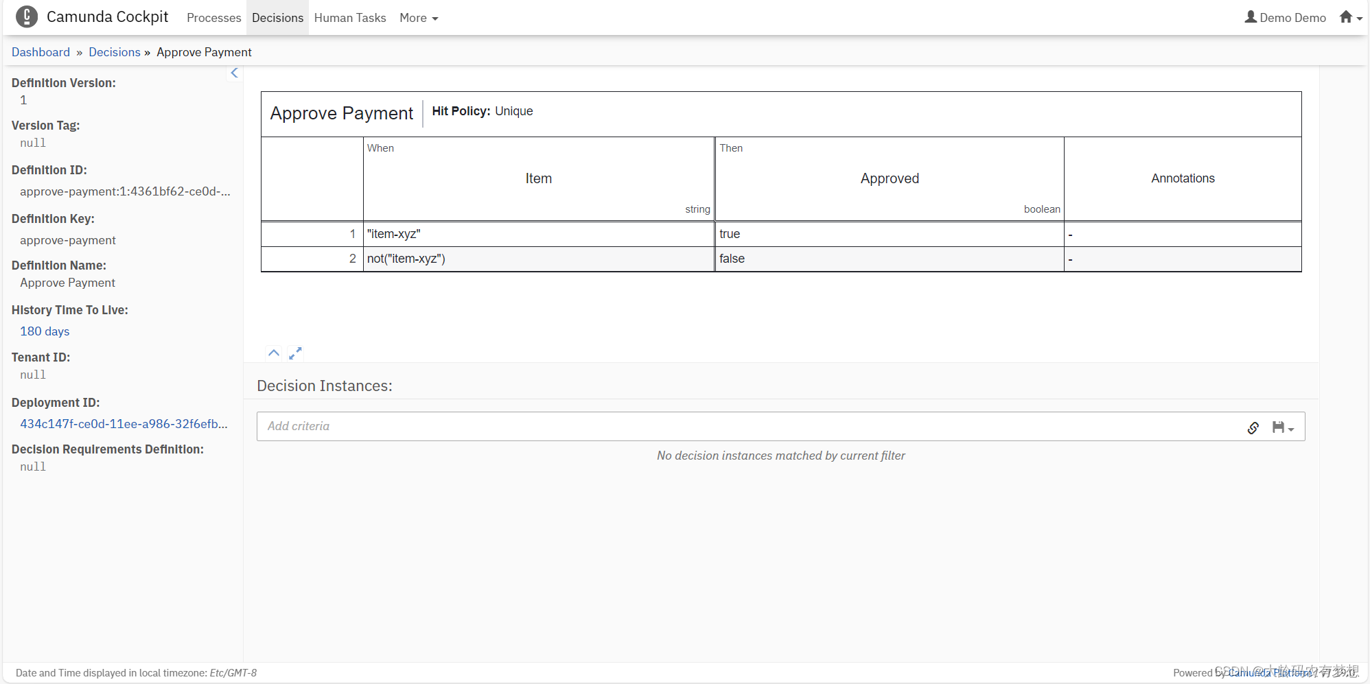 Camunda快速入门（五）：设计一个带DMN业务规则的流程_camunda dmn-CSDN博客