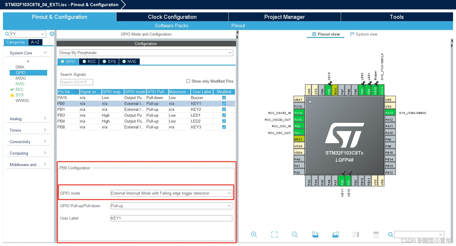 5.STM32CubeIDE外部中断实验-CSDN博客