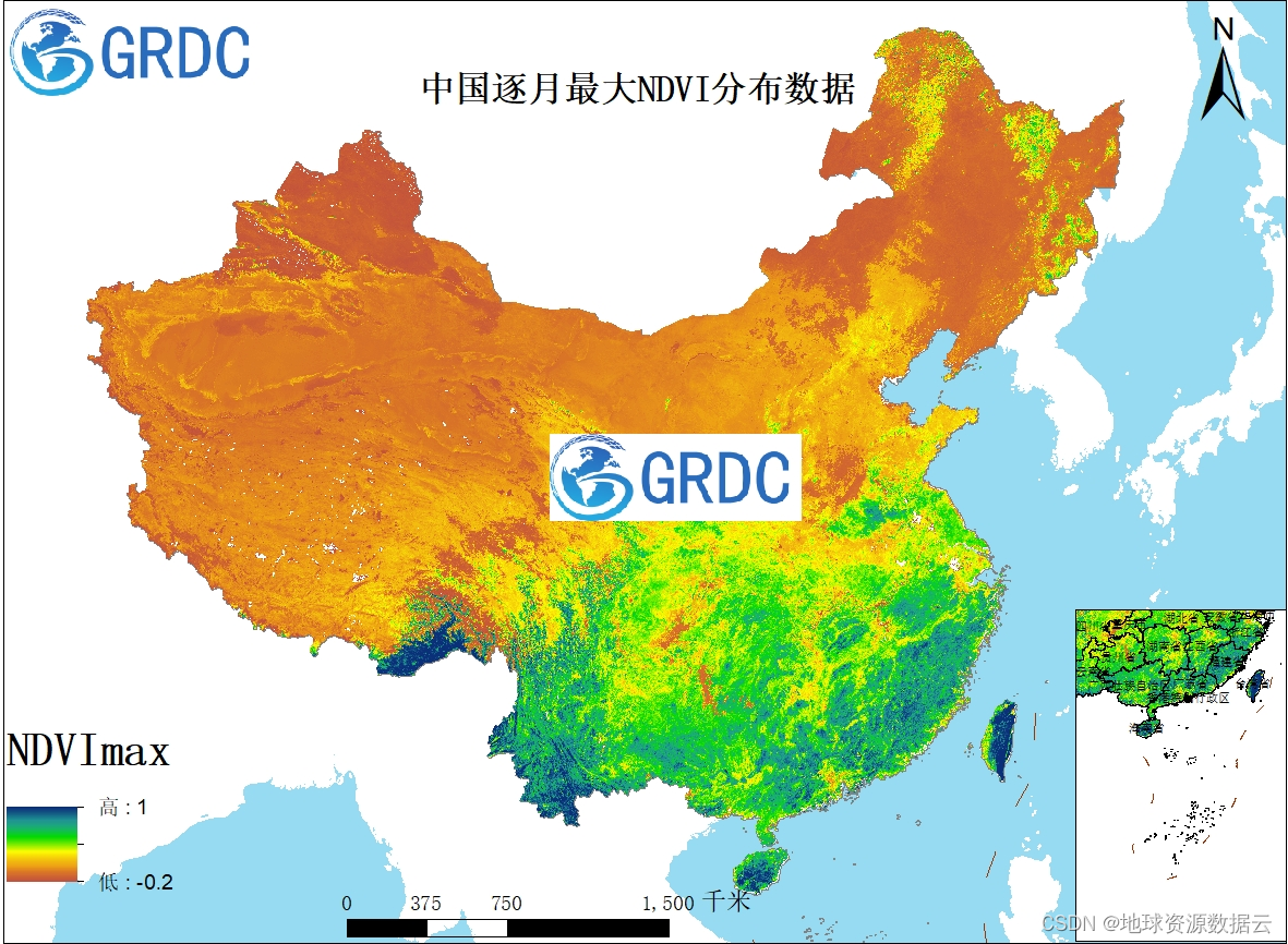 2001-2023年月最大NDVI数据集（1km）-CSDN博客