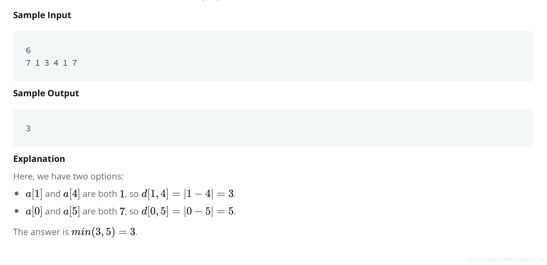 Python HackerRank 刷题 Minimum Distances-CSDN博客