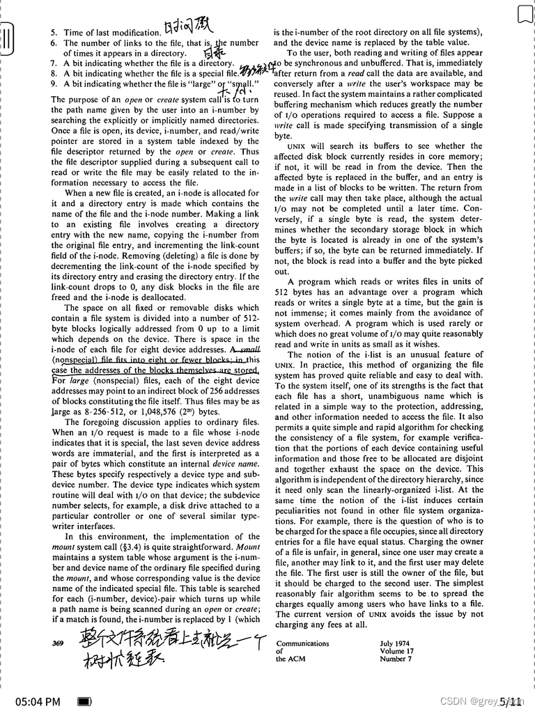 1601_读Dennis M. Ritchie and Ken Thompson的The UNIX TimeSharing System_Unix分时复用系统_ritchie d m ...