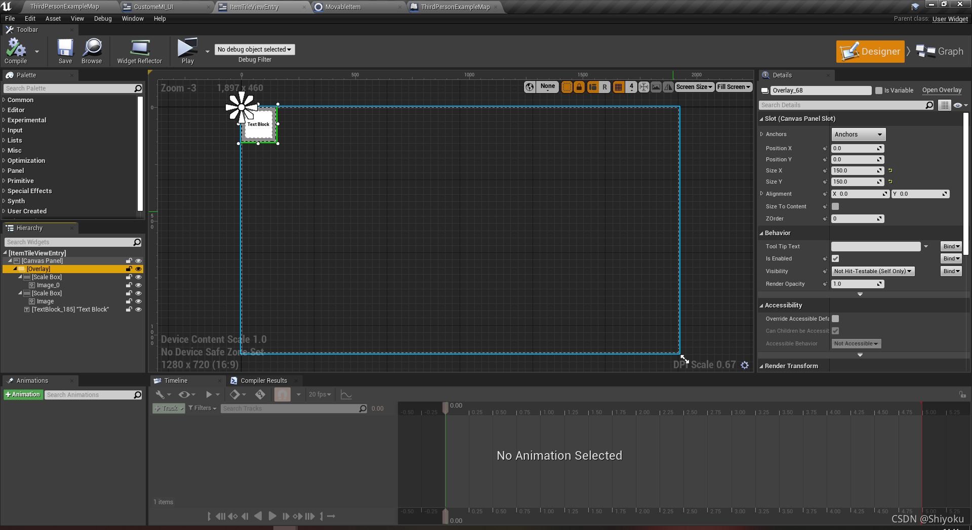 【UE4_蓝图】用TileView简单创建道具栏/背包_ue tileview-CSDN博客