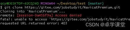 git克隆或提交代码报403错误_git报错:remote: access denied (url 403)-CSDN博客