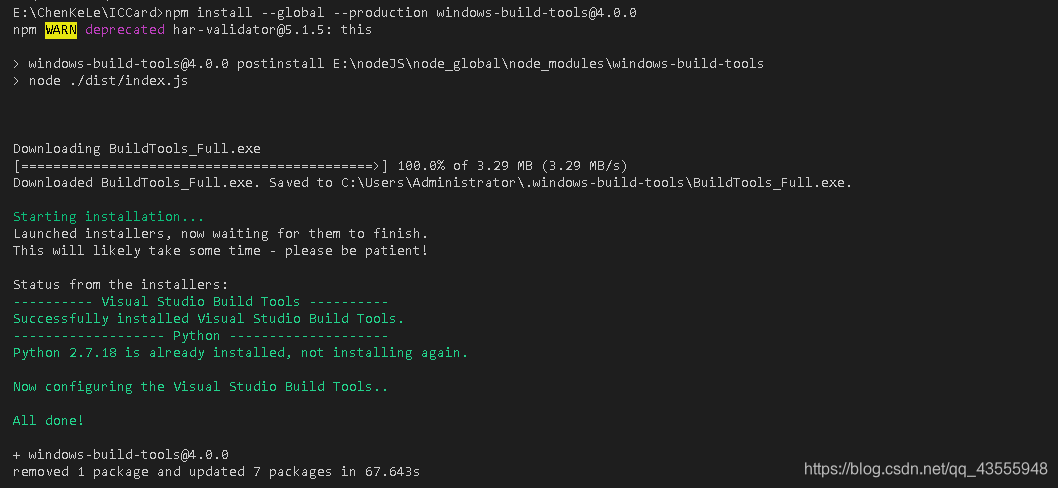 解决WINDOWS_BUILD_TOOLS安装缓慢的问题_npm install --global --production windows-build-to-CSDN博客