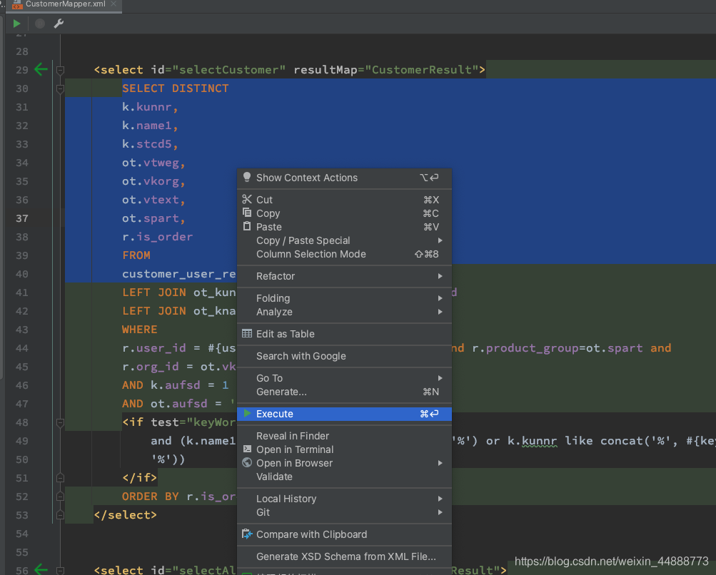 IDEA连接数据库，xml中直接写sql_idea 链接数据库后快速写xml sql-CSDN博客