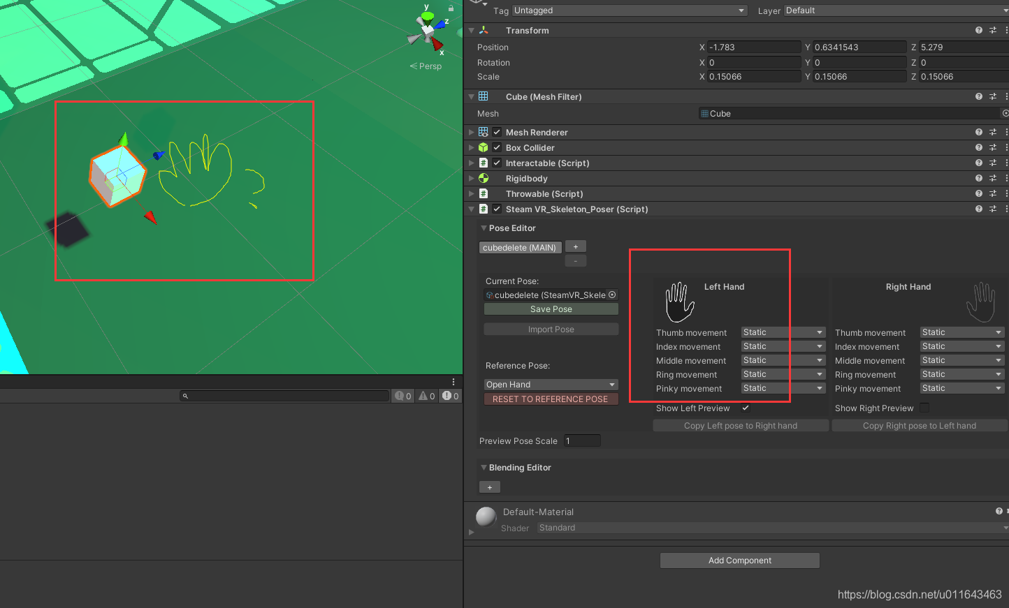 【Steam VR 2.X】unity Skeleton Poser 骨骼姿势 编辑姿势时 找不到手的预设_unity skeleton ...