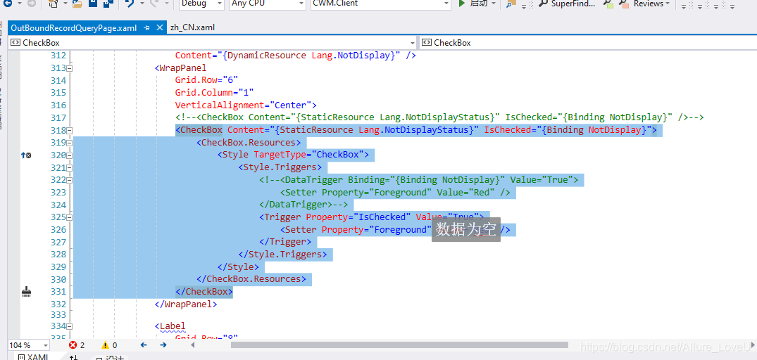 WPF CheckBox 触发器 设置选中红色_wpf treeview checkbox 填充是红色的-CSDN博客