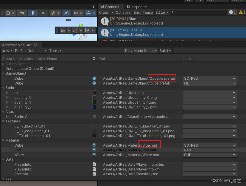 Addressable（4）动态加载单个、多个资源_addressables.loadsceneasync-CSDN博客