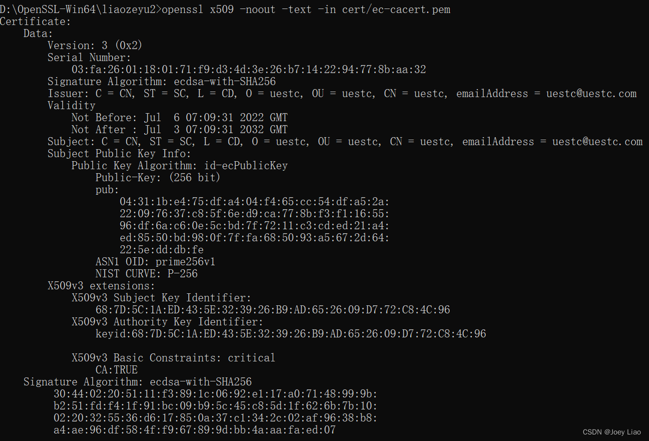 Windows openssl自建CA并分发证书(ECC)_openssl ca-CSDN博客