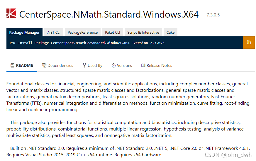 CenterSpace NMath 7.3_nmath net-CSDN博客