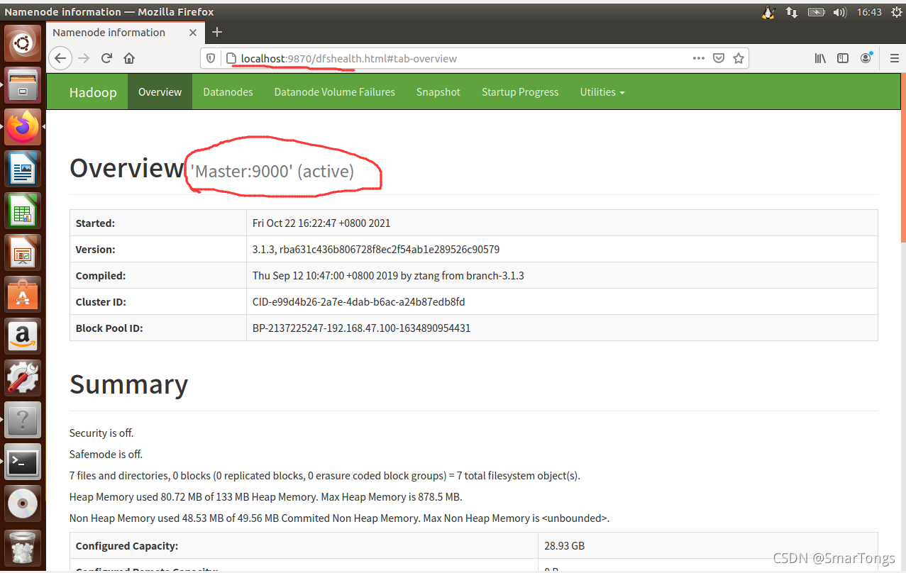Call From Master/192.168.47.100 to localhost:9000 failed on connection exception: java.net. 报错解决 ...