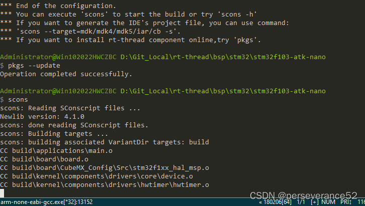 STM32基于HAL库RT-Thread Demo测试_rt——cpus——nr-CSDN博客