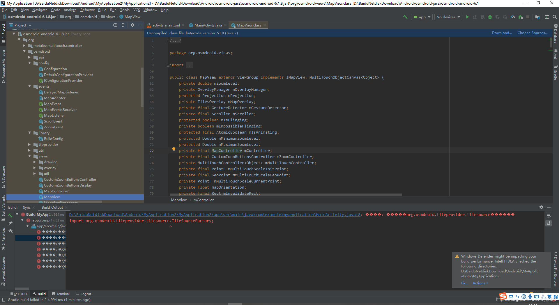android jar包：类库版本java7。Decompiled .class file,bytecode version:51.0(Java7)_bytecode version 51.0 ...