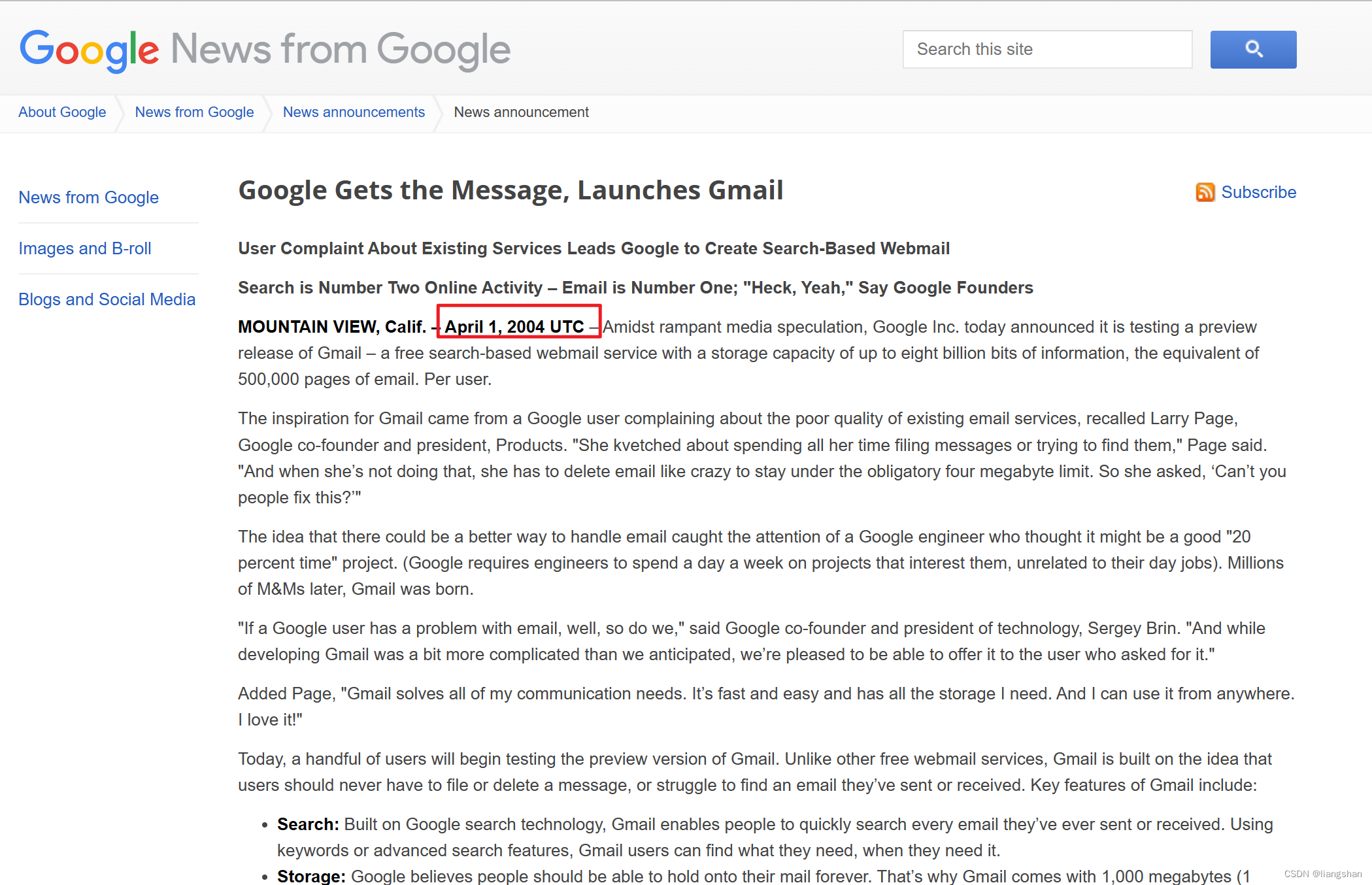 Gmail 迎来 20 周年-CSDN博客