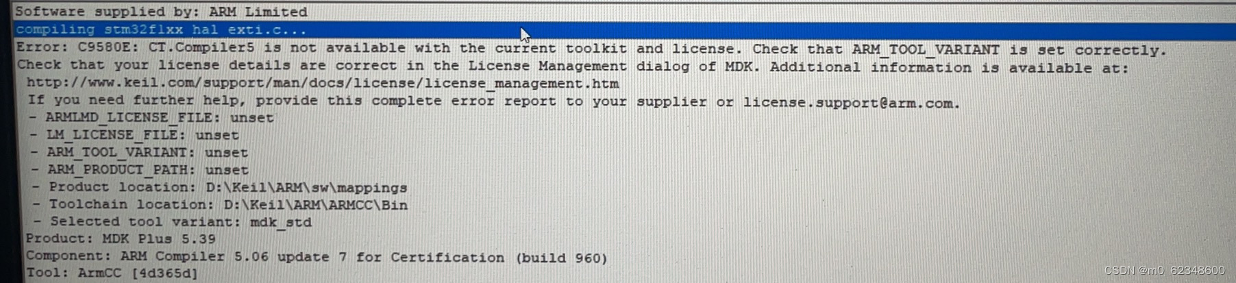 Keil5新版本安装v5编译器后有没有人出现这个问题，按照教程来的还是不行_armclang.exe: error: cortex-m23 is not available w-CSDN博客