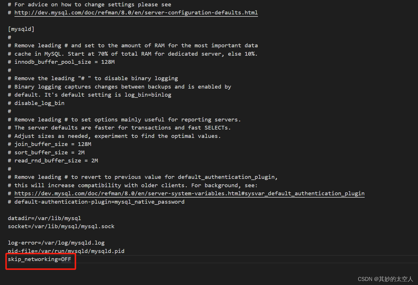 SHOW VARIABLES LIKE ‘port‘；MySQL的端口port=0。navicat无法连接的问题。CentOS系统_mysql port 0-CSDN博客