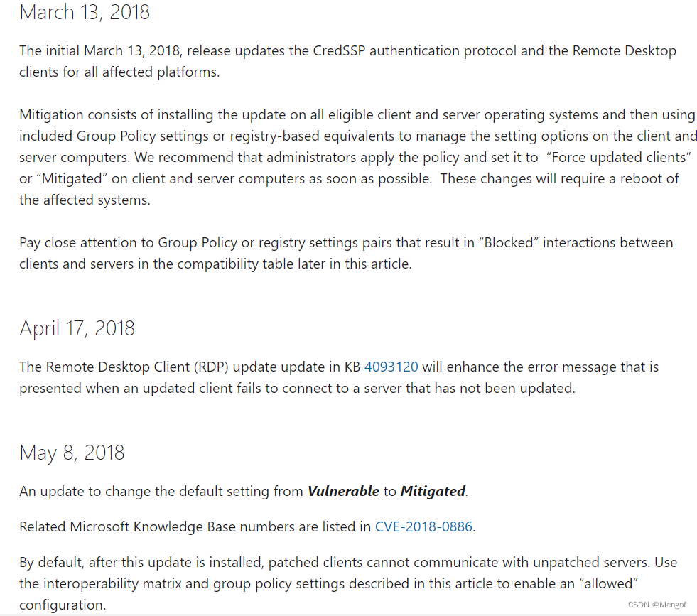 3389连接This could be due to CredSSP encryption oracle remediation解决办法-CSDN博客