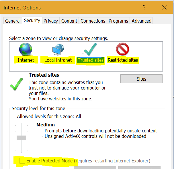 Selenium打开IE报错“Protected Mode settings...”解决方法-CSDN博客
