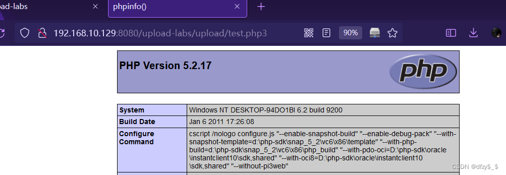 记录BUG—在uploadlabs第三关中—关于phpstudy中修改httpd.conf依旧无法解析.php3d等问题_upload ...