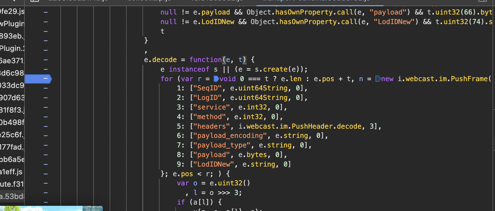 直播的js代码debug解析找到protobuf消息的定义_webcastranklisthourentrancemessage-CSDN博客