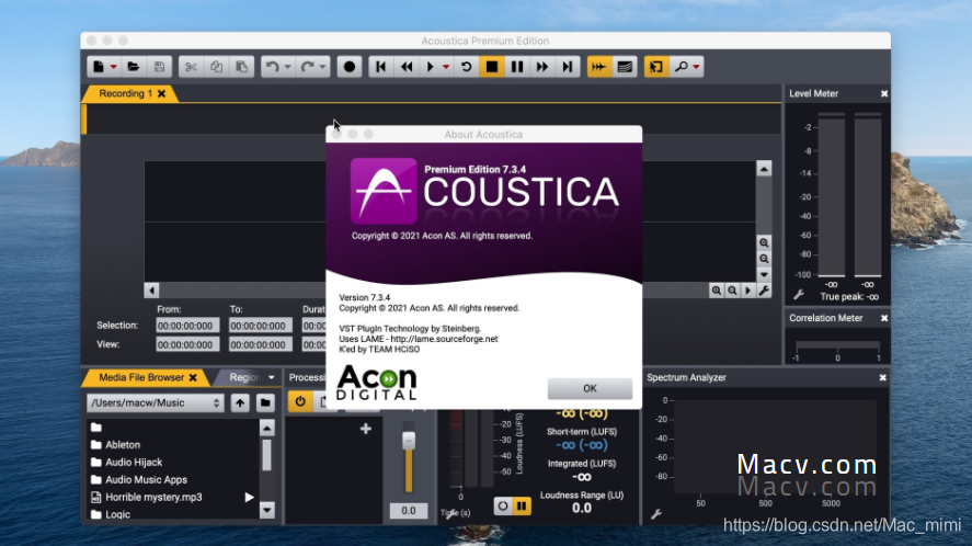 Acoustica Premium Edition for mac(mac数字音频编辑器)-CSDN博客