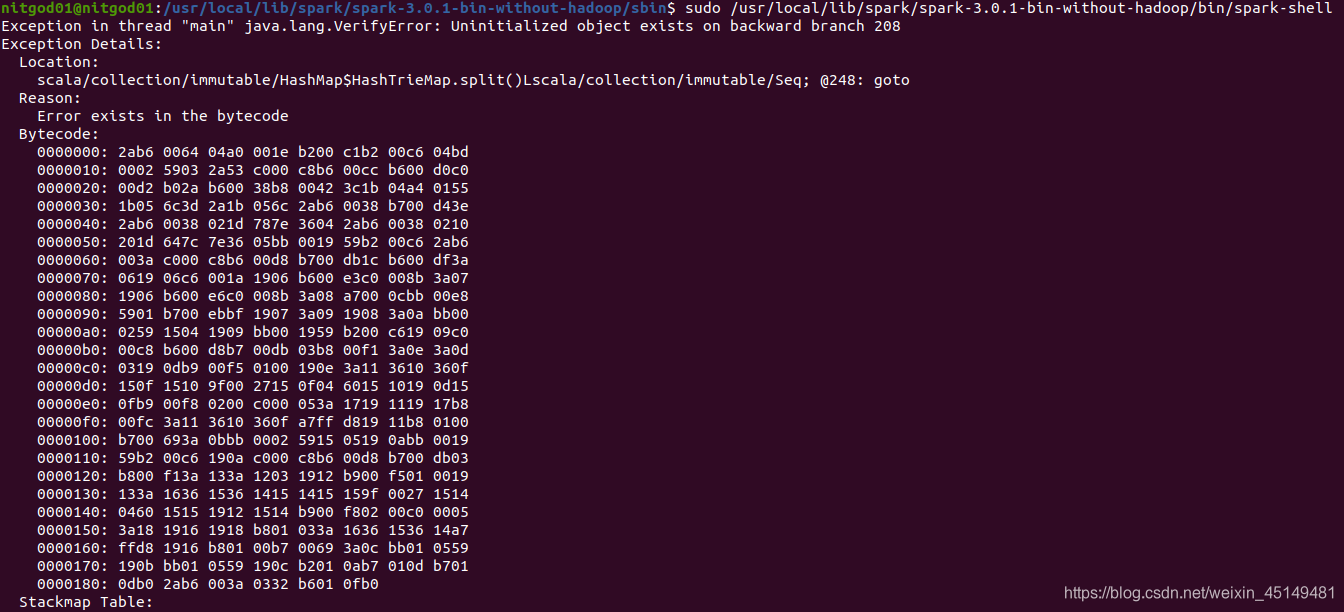 启动spark时报错failed to launch: nice -n 0 /usr/local/spark/bin/spark-class_spark2.4.5 failed to ...