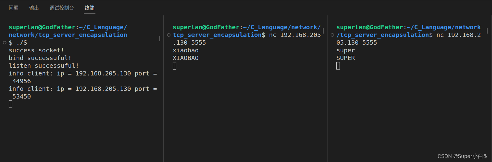 LinuxC 网络 -- TCP（C/S）多进程服务器demo_linux tcp服务器demo-CSDN博客