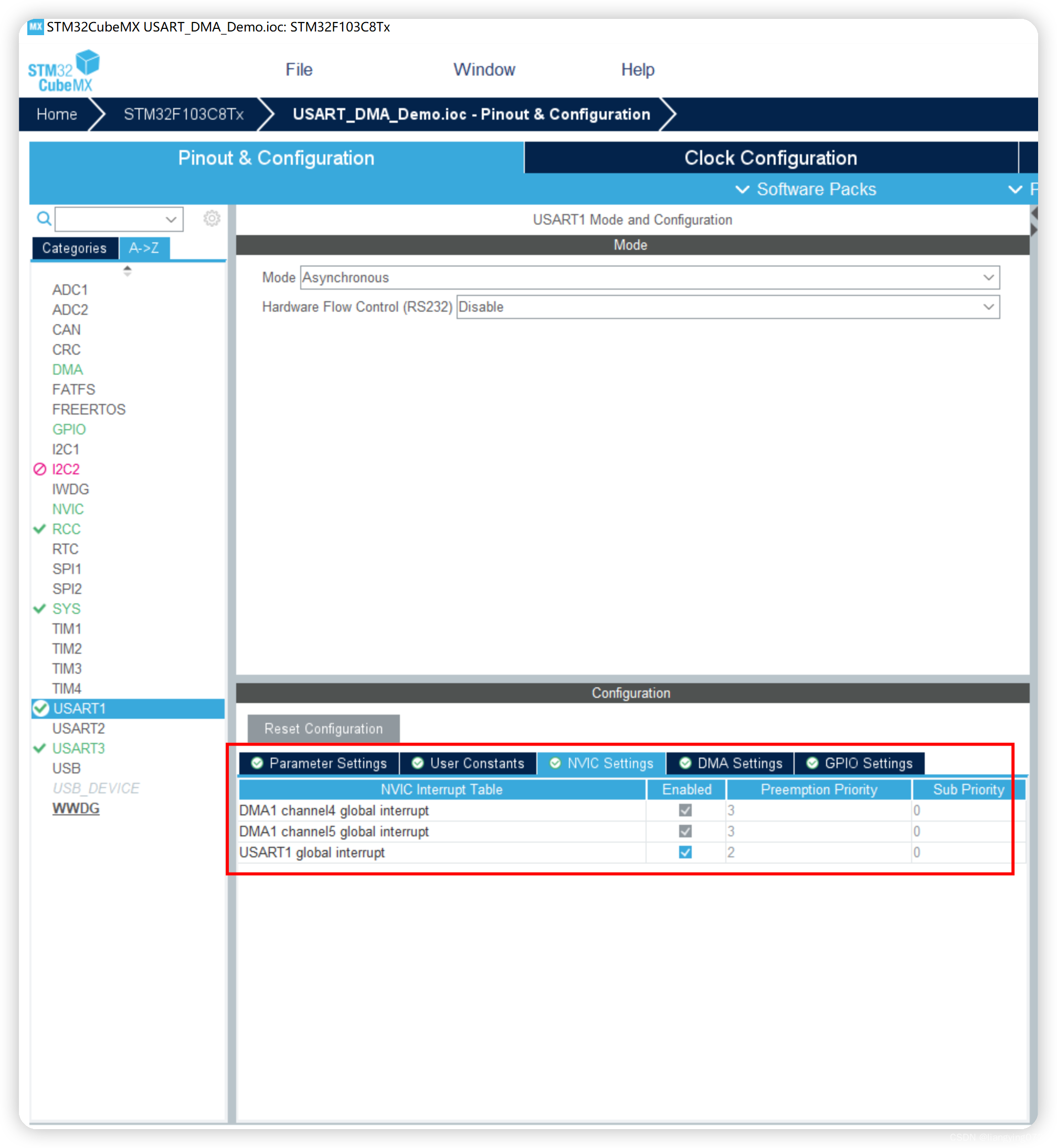基于STM32F103芯片HAL库的串口DMA通讯_stm32f103 hal uart5-CSDN博客