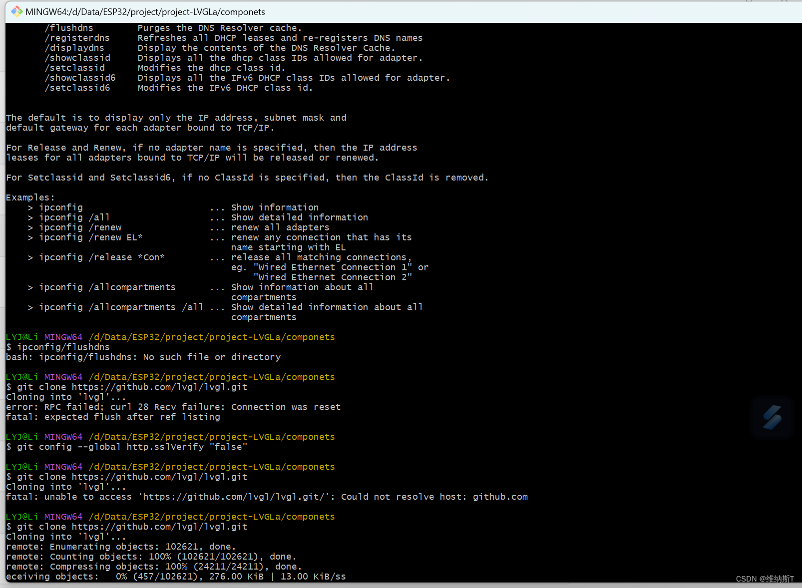 Gi$ git clone https://github.com/lvgl/lvgl.gitCloning into ‘lvgl‘...fatal: unable to access ...