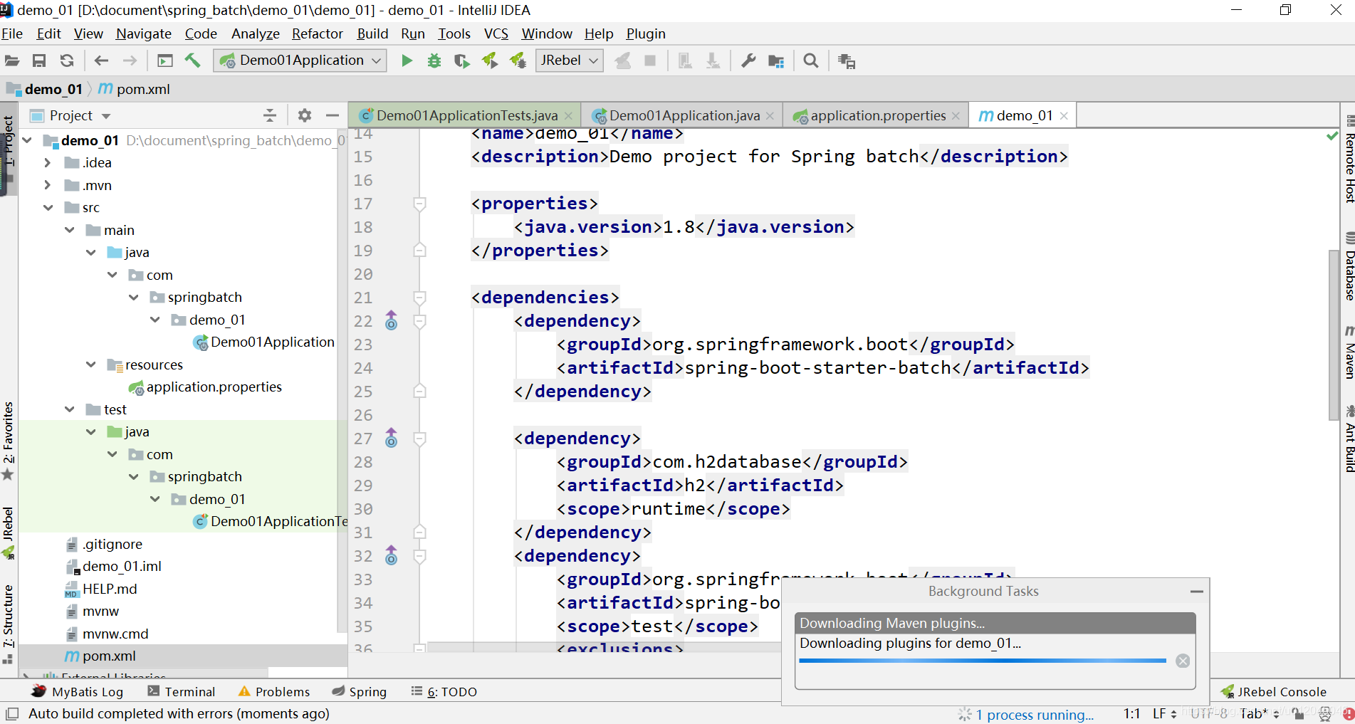 springbatch自学之路-02（如何搭建一个springbatch项目）_idea spring batch-CSDN博客