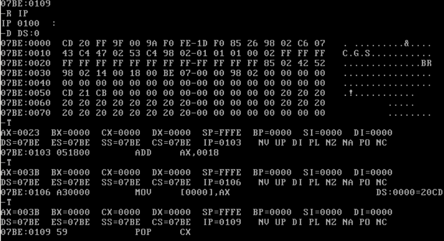 调试工具DEBUG的使用（8086）-CSDN博客
