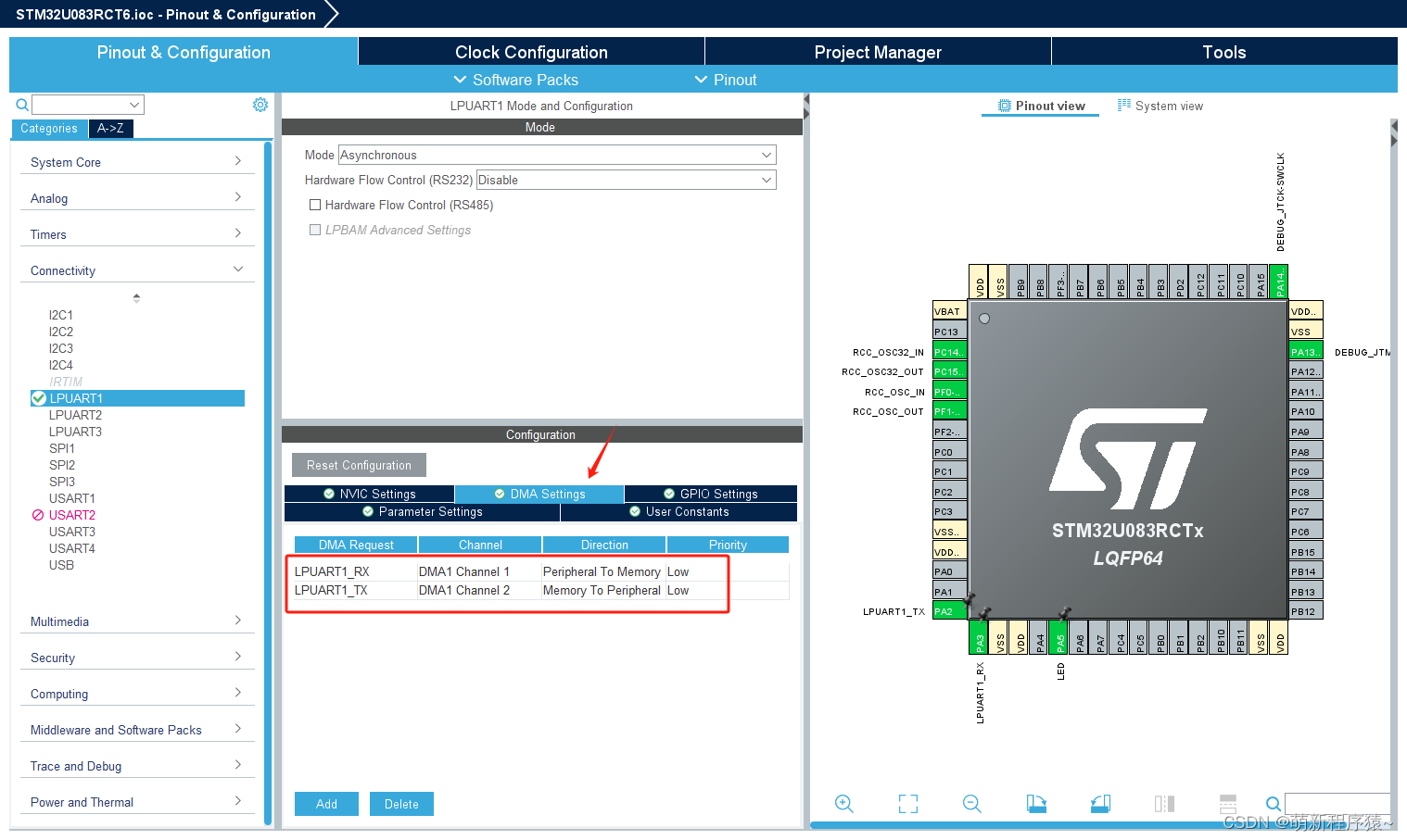 STM32Cube系列教程10：STM32CubeIDE工程创建+串口DMA+IDLE+printf重定向+软中断处理串口数据+非阻塞延时任务_cubeide printf-CSDN博客