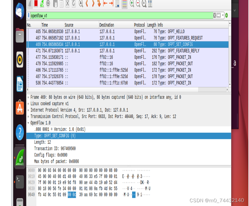 OpenFlow分析协议实践_wireshark flowmod-CSDN博客