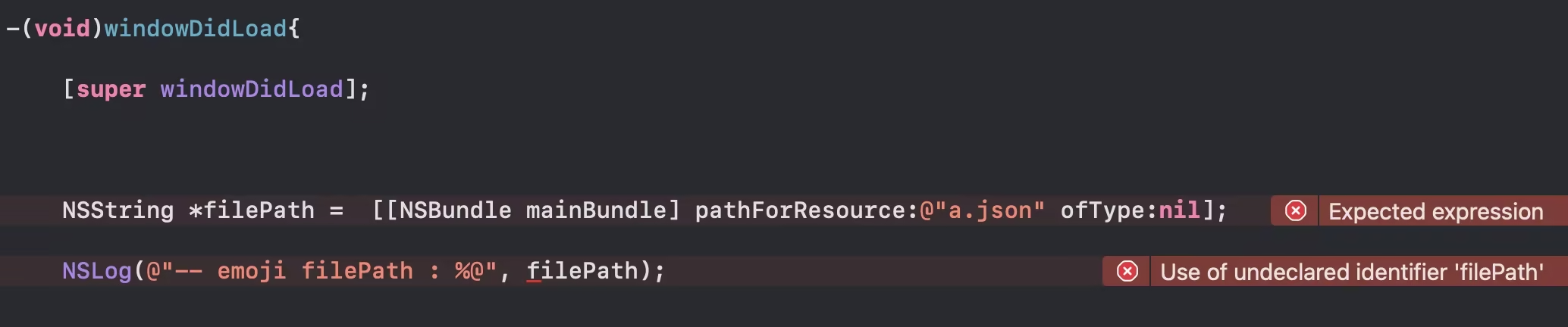 macOS 开发 - 报错 Expected expression（空格问题）_xcode expected expression-CSDN博客
