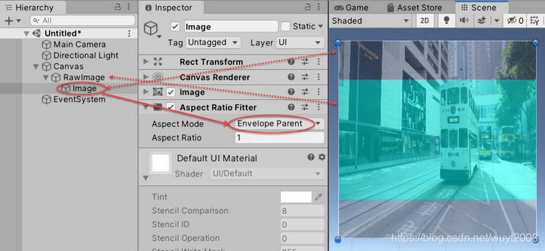 Unity2019学习：常用功能--Unity UI自动布局相关组件_aspect ratio fitter-CSDN博客