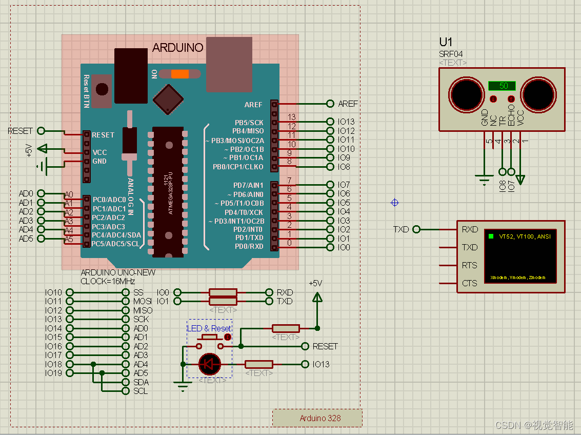 Arduino与Proteus仿真实例-HC-SRF04超声波测距仿真_ardiuno srf04-CSDN博客
