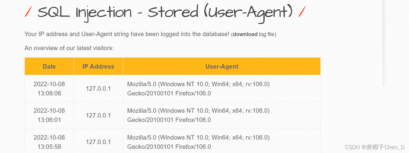 Sql注入进阶user Agent基于报错的注入保姆级教程一看就会sqlmap User Agent Csdn博客
