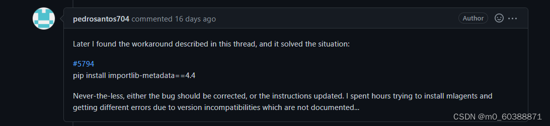 关于最新版本的unity-ml-agents配置_unity ml-CSDN博客