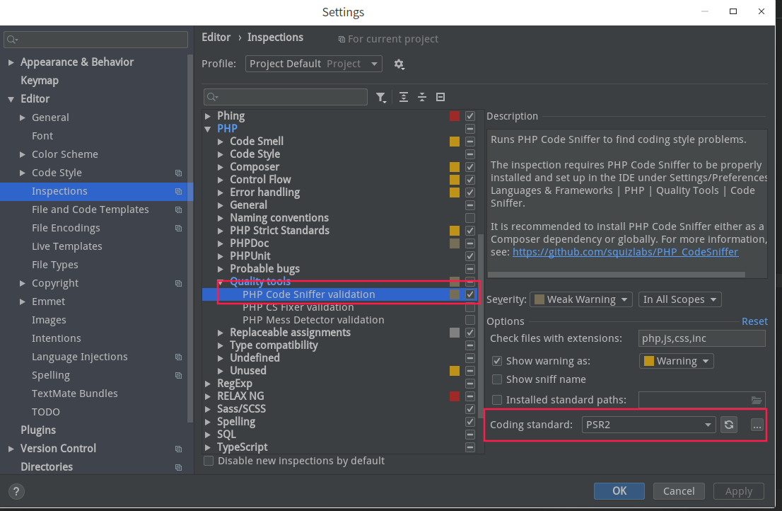 phpstorm配置psr规范提醒-CSDN博客