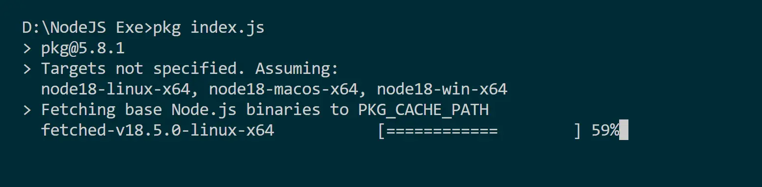 将NodeJS应用程序打包为独立可执行文件（exe）_nodejs打包成exe-CSDN博客